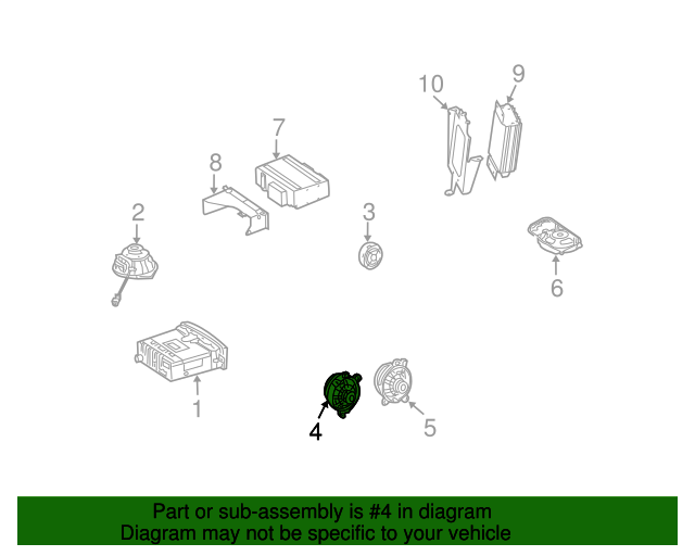 203-820-11-02 - Speaker 2001-2009 Mercedes-Benz | AutoNationParts.com