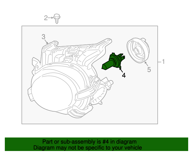 2011-2016 Nissan Headlamp Bulb 26295-8990B | OEM Parts Online