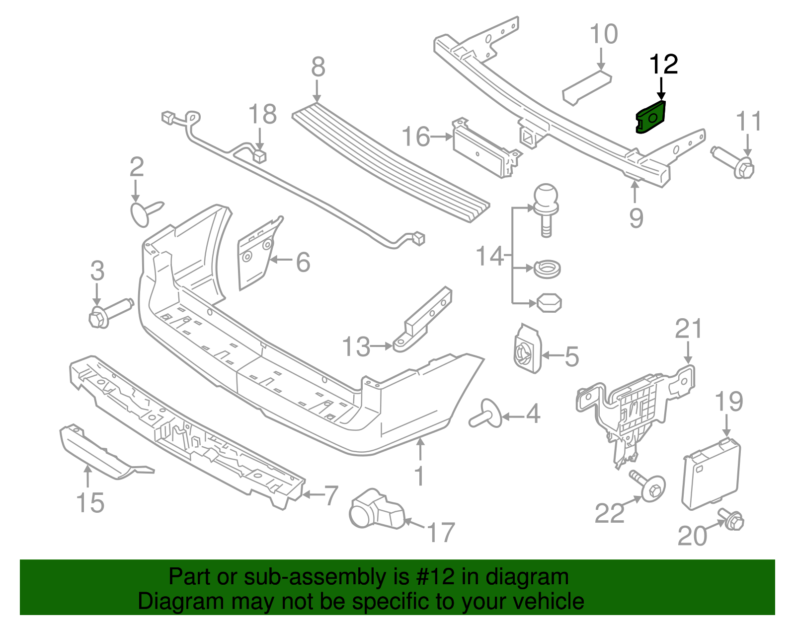 2003-2017 Ford Impact Bar Nut W712924-S441 | OEM Parts Online