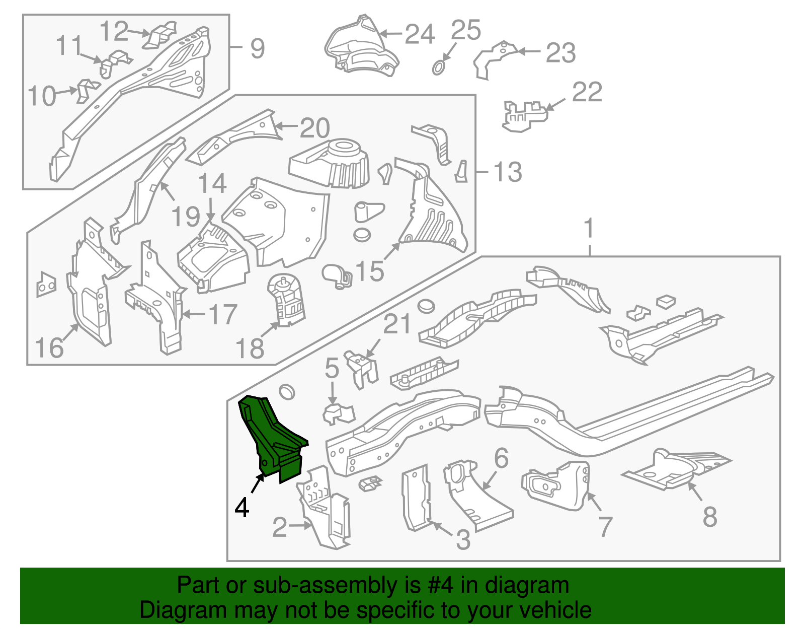 2011-2019 GM Radiator Support Tie Bar Bracket 22745474 GM ...