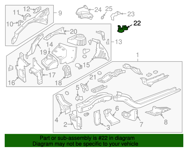 2011-2016 Chevrolet Radiator Surge Tank Bracket 13349362 ...