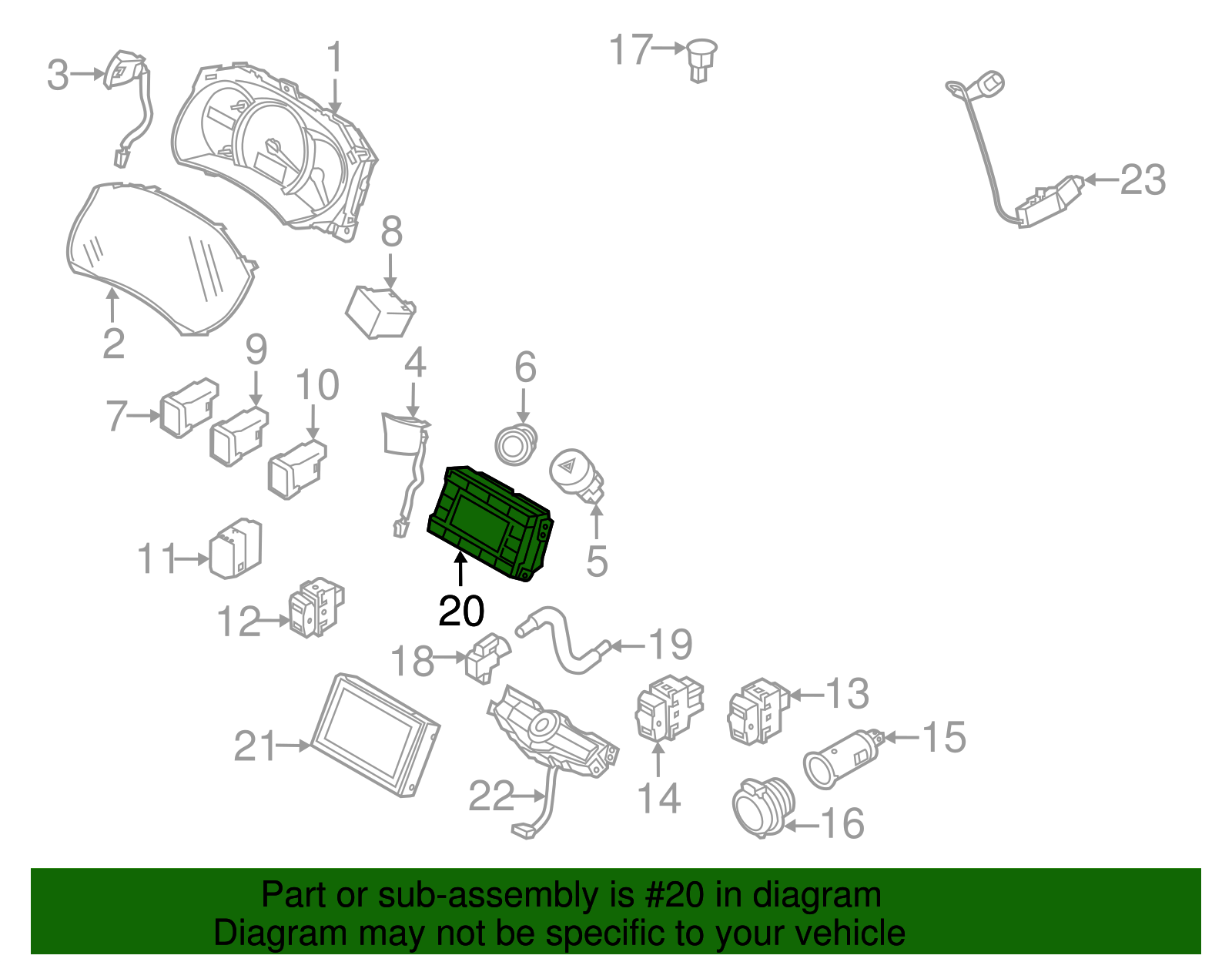 2011-2017 Nissan Quest Dash Control Unit 27500-1JA2A | Temecula Nissan ...