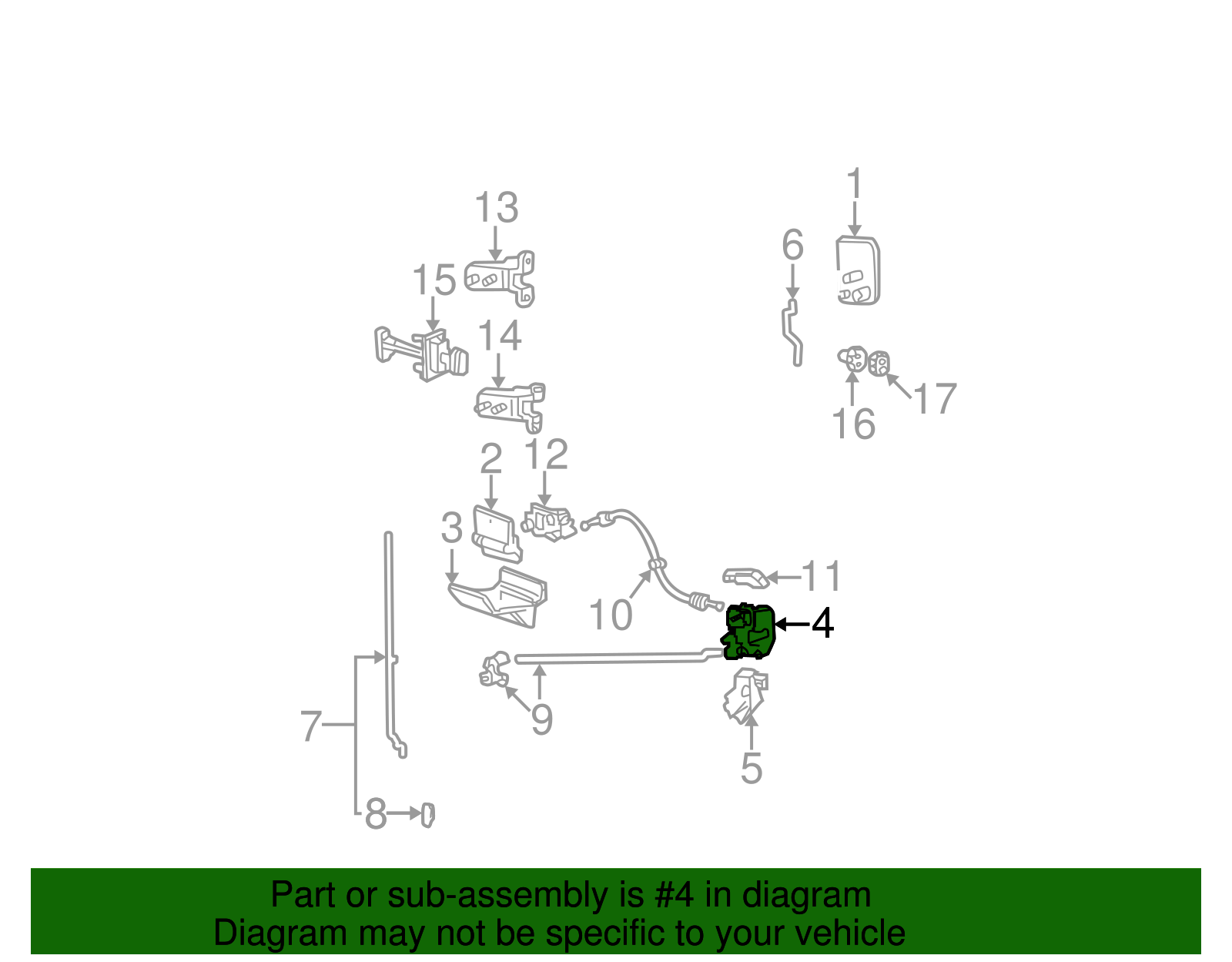 1999-2008 Ford | Latch Assembly | 6C3Z-2626413-A | Walls' Ford Parts