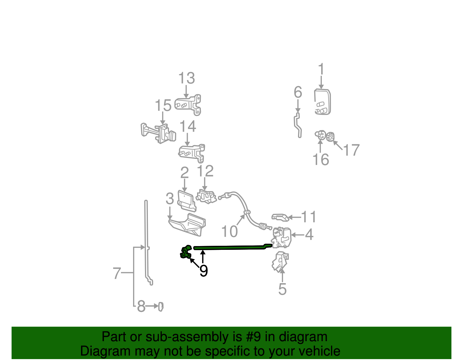 1999-2016 Ford Door Lock Rod Bracket F81Z-2626448-AA | OEM Parts Online