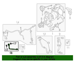 2016-2025 GM Turbocharger Coolant Feed Pipe 12690018 GM | GMPartsDirect.com