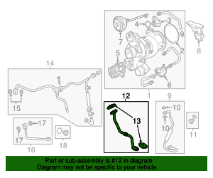 2016-2025 GM Turbocharger Oil Return Line 12660184 GM | GMPartsDirect.com