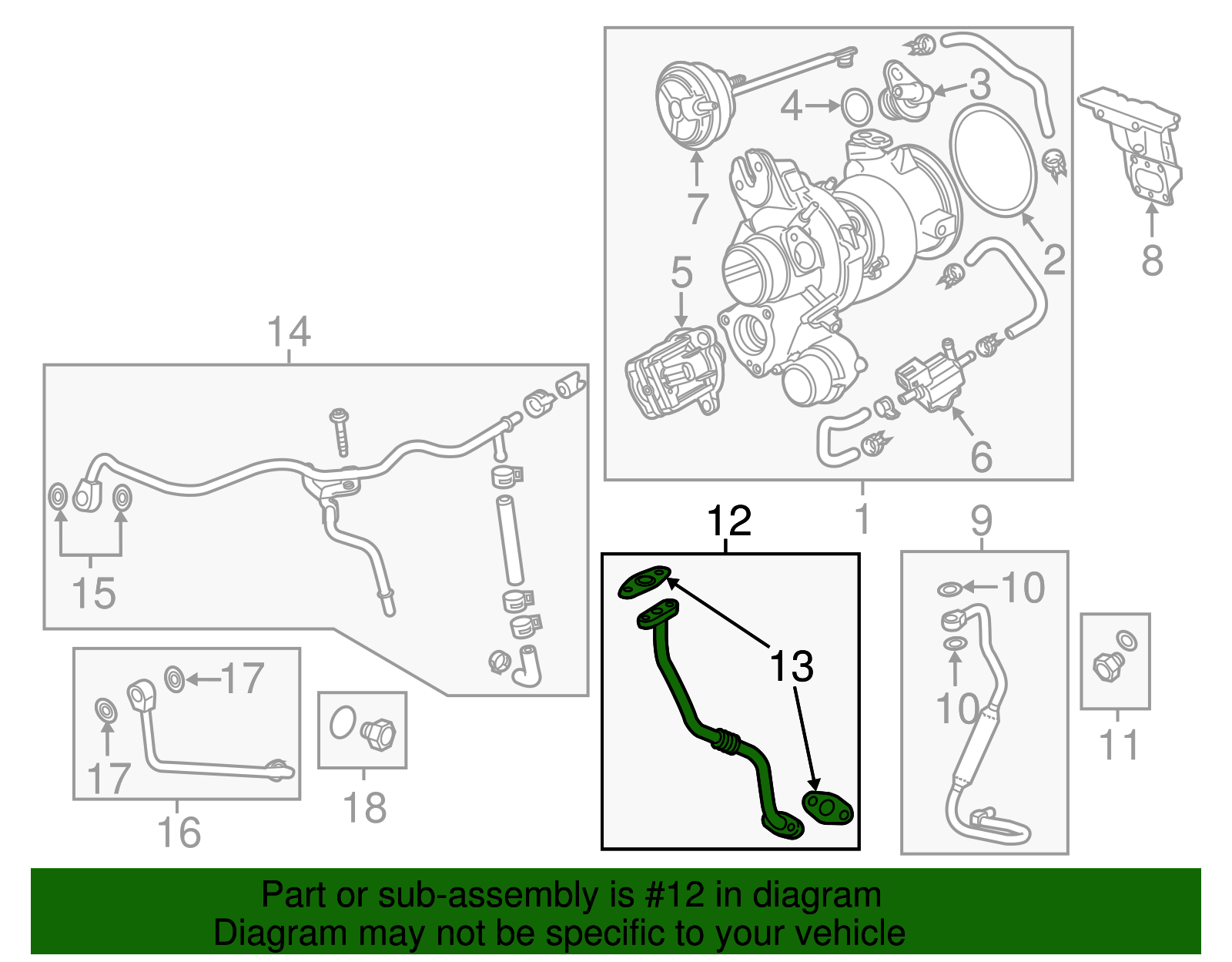 2016-2025 GM Turbocharger Oil Return Line 12660184 | QuirkParts