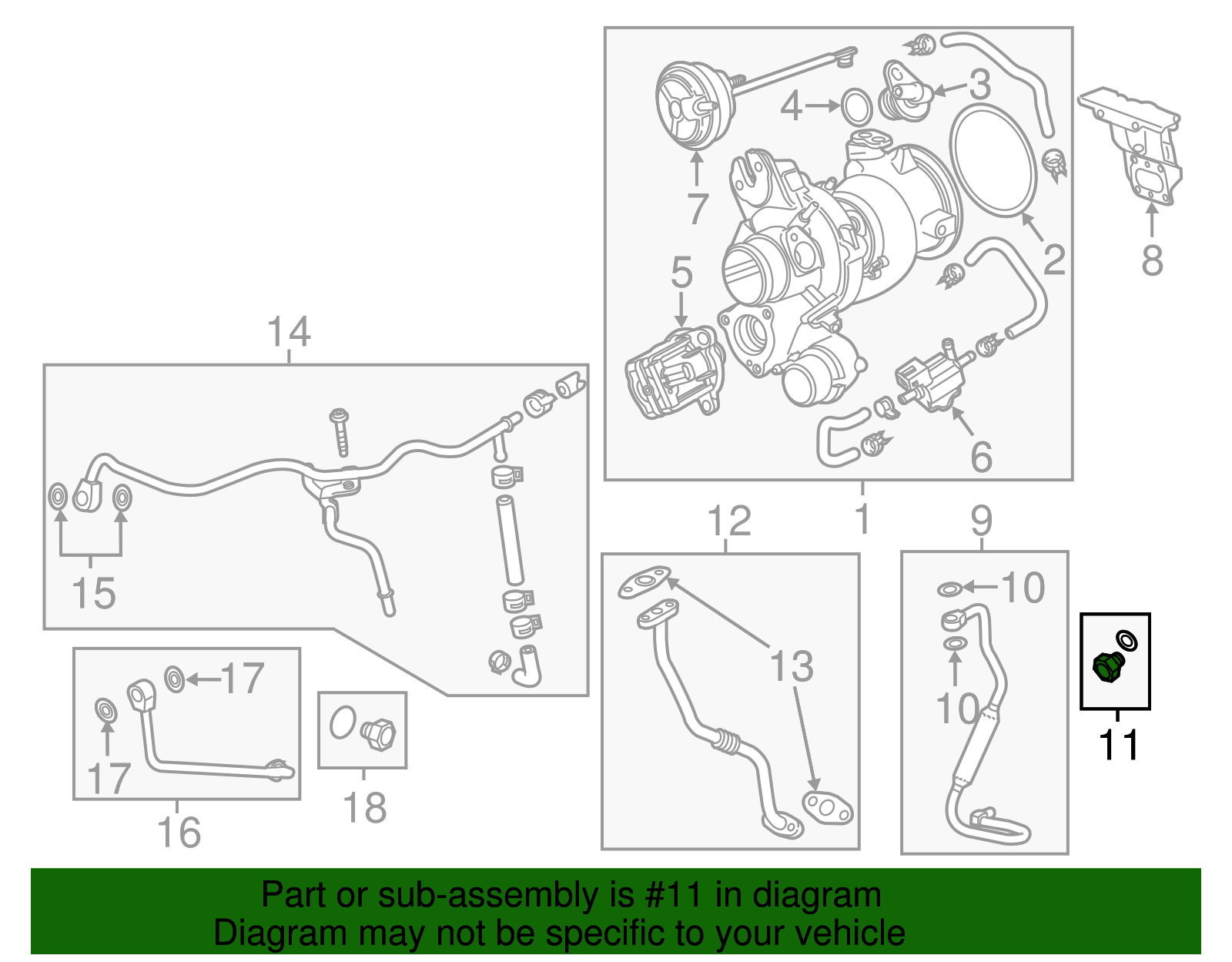 2016-2025 GM Turbocharger Pipe Fitting 12685113 GM | GMPartsDirect.com