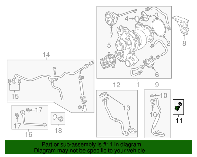 2016-2024 GM Turbocharger Pipe Fitting 12685113 | NewGMParts.com