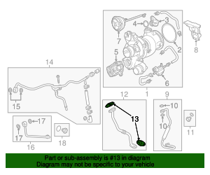 2016-2025 GM Turbocharger Oil Return Pipe Gasket 12653753 GM ...
