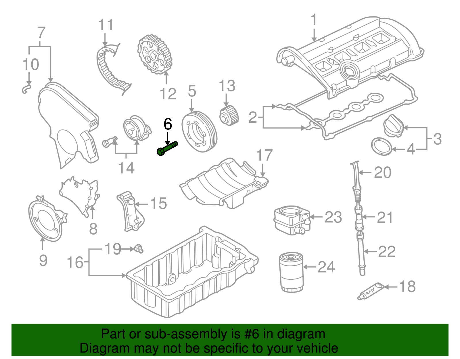 WHT-005-322 - 2000-2015 Audi - Vibration Damper Bolt | European OEM ...