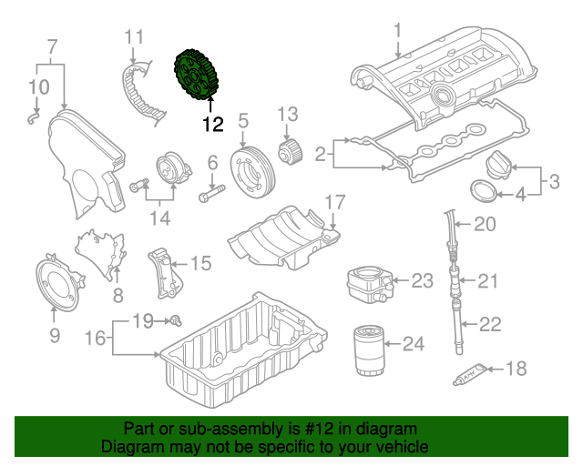 2000-2006 Audi Engine Timing Camshaft Sprocket 06B-109-111 | Audi USA Parts