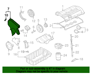 2000-2006 Audi Upper Timing Cover 06A-109-108-K | OEM Parts Online