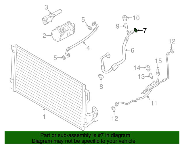 64538375742 - 2002-2024 BMW A/C Refrigerant Line O-Ring (64-53-8-375 ...