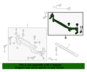 DS7Z-8A284-A - Upper Tie Bar 2013-2016 Ford | Ford OEM Parts Direct
