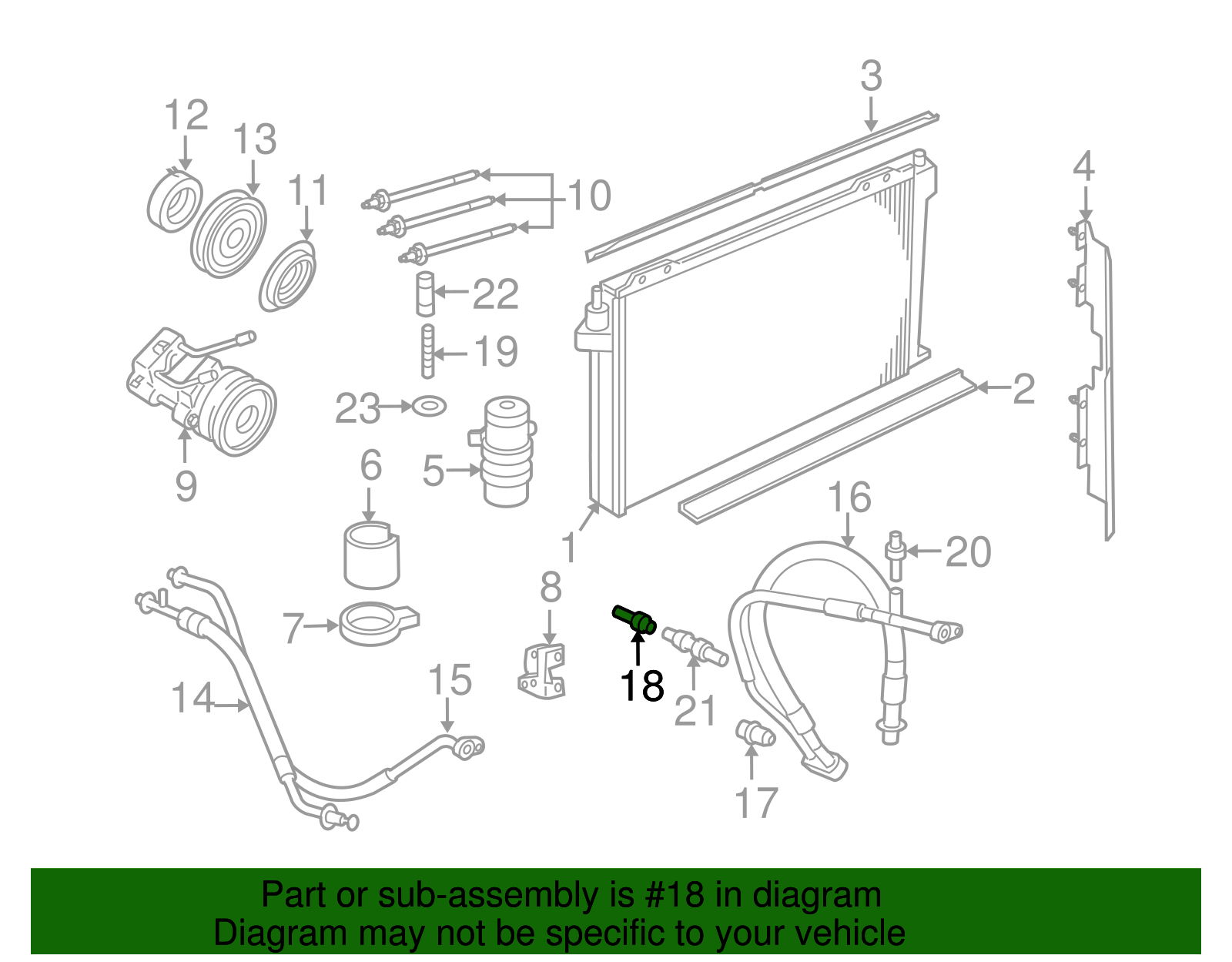 1996-2018 Ford Motorcraft™ High Pressure Cut-Off Switch yh1704 ...
