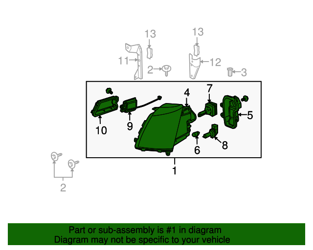 2005-2011 Cadillac STS Headlamp Assembly 20836118 | OEM Parts Online