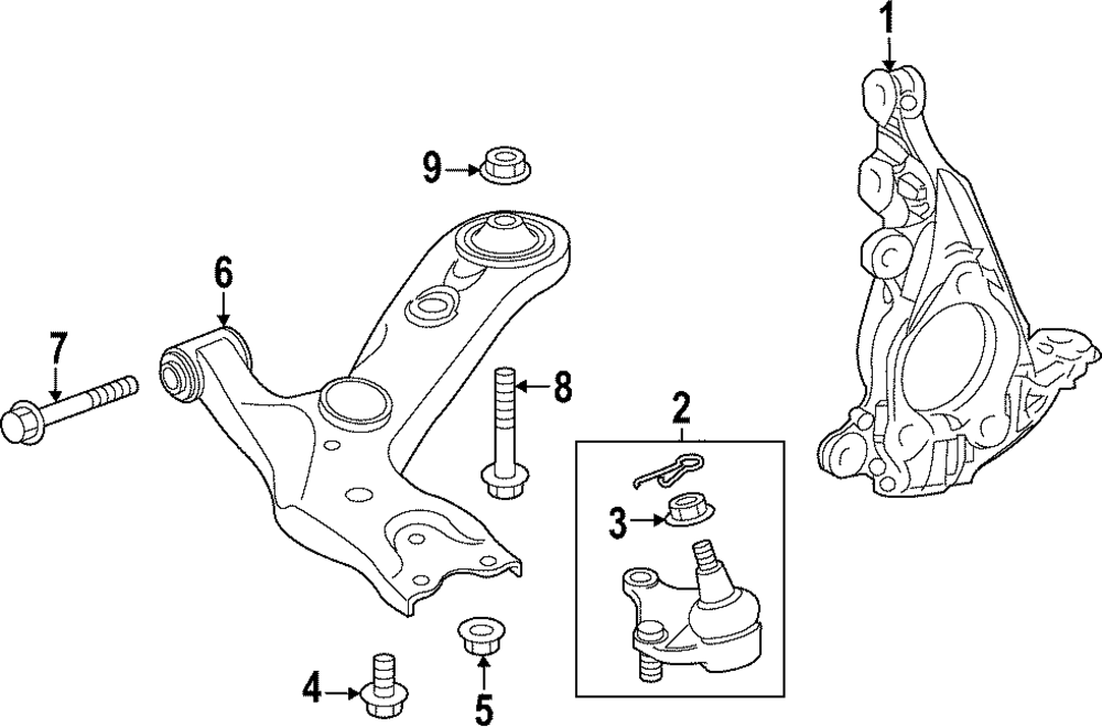 2022-2024 Toyota Corolla Cross Steering Knuckle 43212-0A060 | Toyota ...
