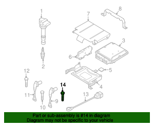 2009-2023 Volkswagen | Knock Sensor Bolt | N-910-766-01 | Order Euro Parts