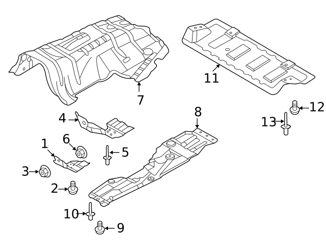 Ford MB3Z-5H207-A - Front Shield - 2021 Ford Bronco | OEM Ford Parts ...