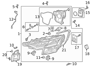 4M0-941-453 - Headlight Bracket 2017-2024 Audi | AutoNationParts.com