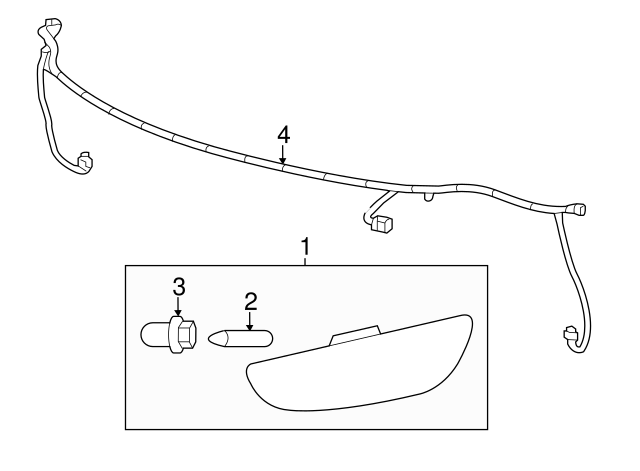 2012-2015 Chevrolet Captiva Sport Front Side Marker Lamp Wiring Harness ...
