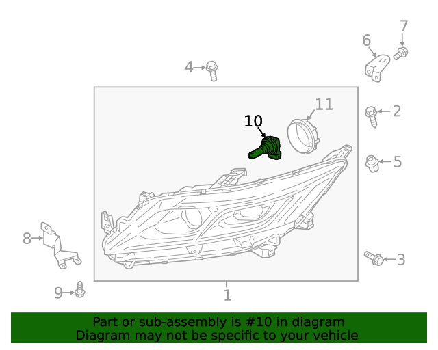 MS820985 - Headlamp Bulb 2018-2022 Mitsubishi Eclipse Cross ...