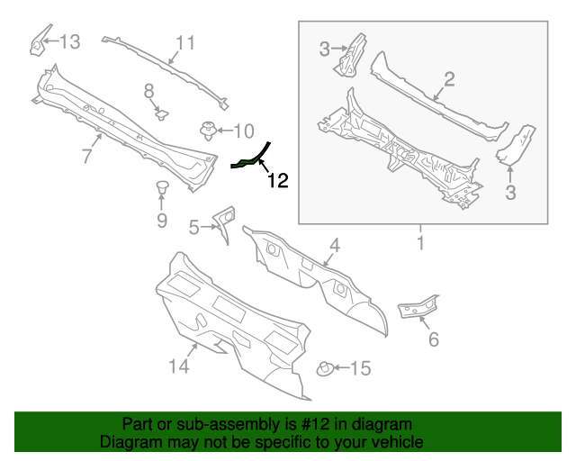 2014-2018 Subaru Forester OEM NEW 2014-2018 Subaru Forester Side Seal ...