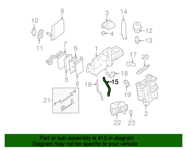 204-830-06-96 - A/C Evaporator Drain 2008-2018 Mercedes-Benz ...