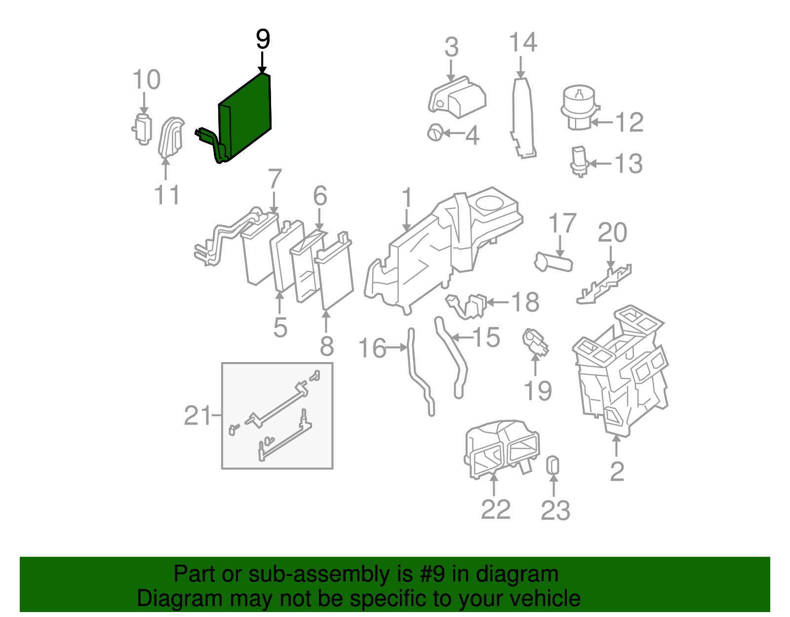 2008-2021 Mercedes-Benz Evaporator Core 2048300058 | Retail Performance ...
