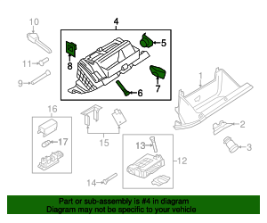 2006-2017 Volkswagen Glove Box Frame 3C1-857-114-E-9B9 | OEM Parts Online