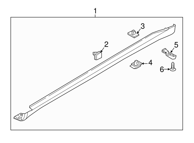 2017-2022 Kia Rocker Molding Clip 87758-2S000 | GetOEMParts.com