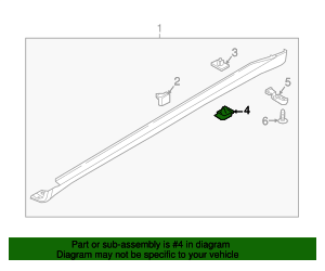 2017-2024 Kia Rocker Molding Clip 87758D2000 | TascaParts.com