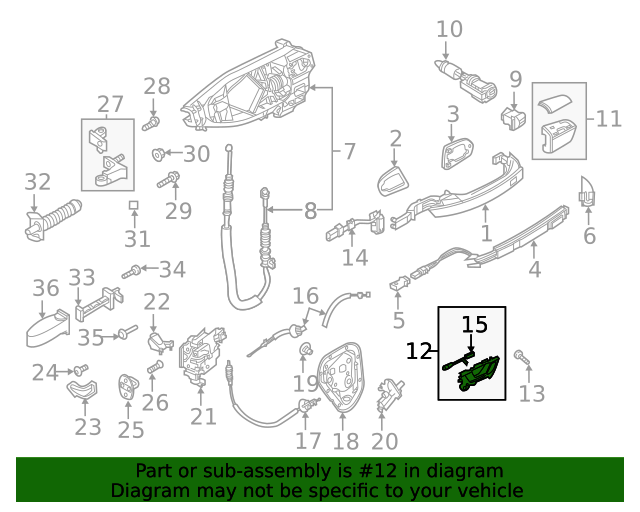 2019-2023 Audi Handle, Inside 4K0-837-019-A-3Q7 | Genuine Audi Parts