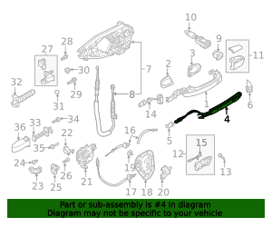 2019-2024 Audi Door Handle Touch Sensor 4N0-927-753 | Audi USA Parts