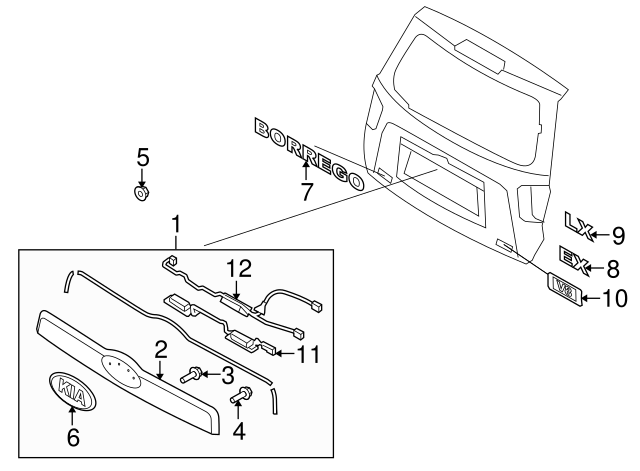 87310-2J000-DS - Body Trim Molding - 2009 Kia Borrego | Kia Auto Parts