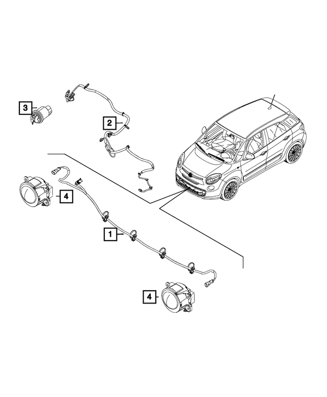 2018 Fiat 500L Front Fascia Wiring 68385338AA | Mopar Estores