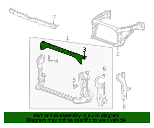 2020-2024 GM Radiator Support Reinforcement 84273989 GM | GMPartsDirect.com