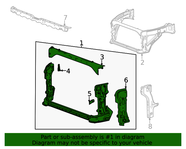 2020-2024 GM Radiator Support 84714654 GM | GMPartsDirect.com