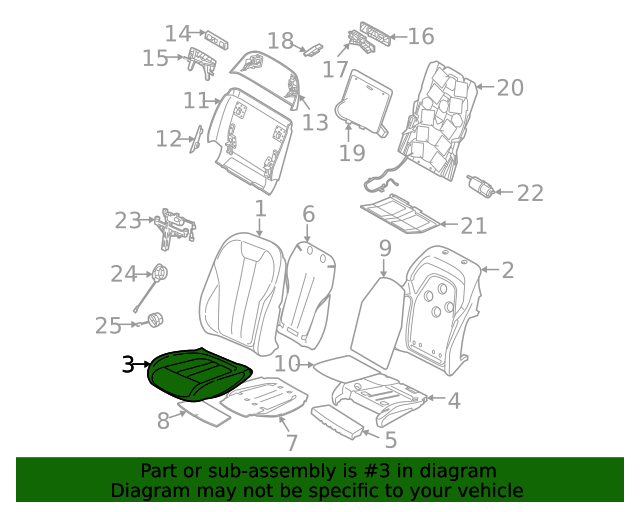 Genuine BMW 52-10-8-493-260 | Cushion Cover | FREE Shipping on Most ...