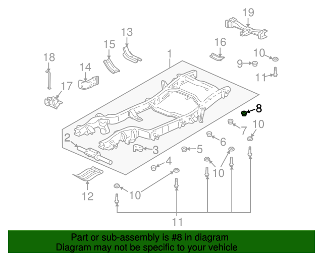 2003-2013 GM Red Upper Body Mount Cushion 10358347 | GMPartsDirect.com