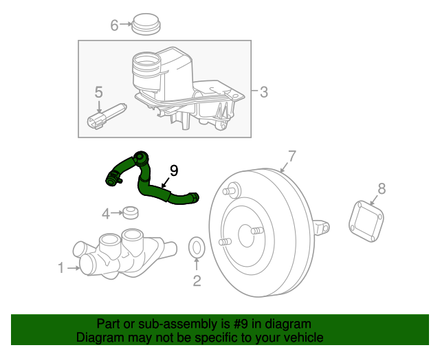Genuine OEM Ford Part - Vacuum Hose AE5Z-9C490-D | Genuine OEM Ford ...