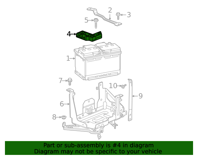 2020-2024 GM Battery Hold Down Retainer Bolt Retainer 84622991 GM ...