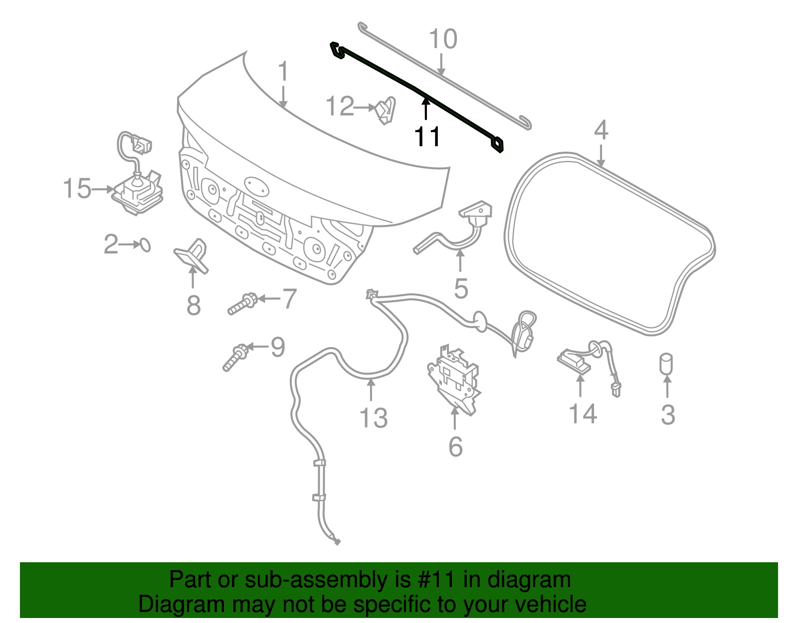 2014-2016 Kia Optima | Torsion Rod | 79273-2T500 | Kia Auto Parts