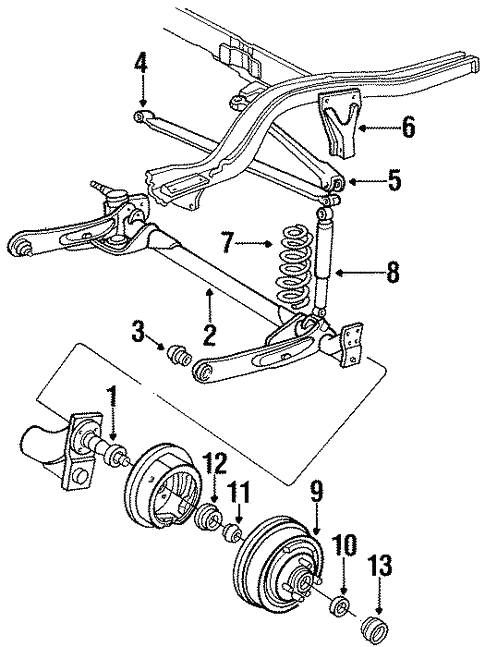 Rear Suspension for 1990 Dodge Daytona | TascaParts.com