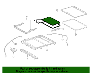 2018-2024 Toyota Sunroof Glass 63201-06131 | Discount Parts Monster