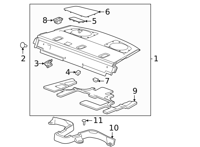 2022-2023 Cadillac CT5 Pkg Tray Trim 85116656 | GMPartsDirect.com