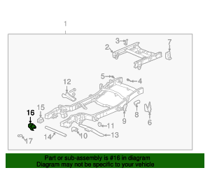 1999-2006 GM Passenger Side Front Bumper Impact Bar Brace 88944246 ...