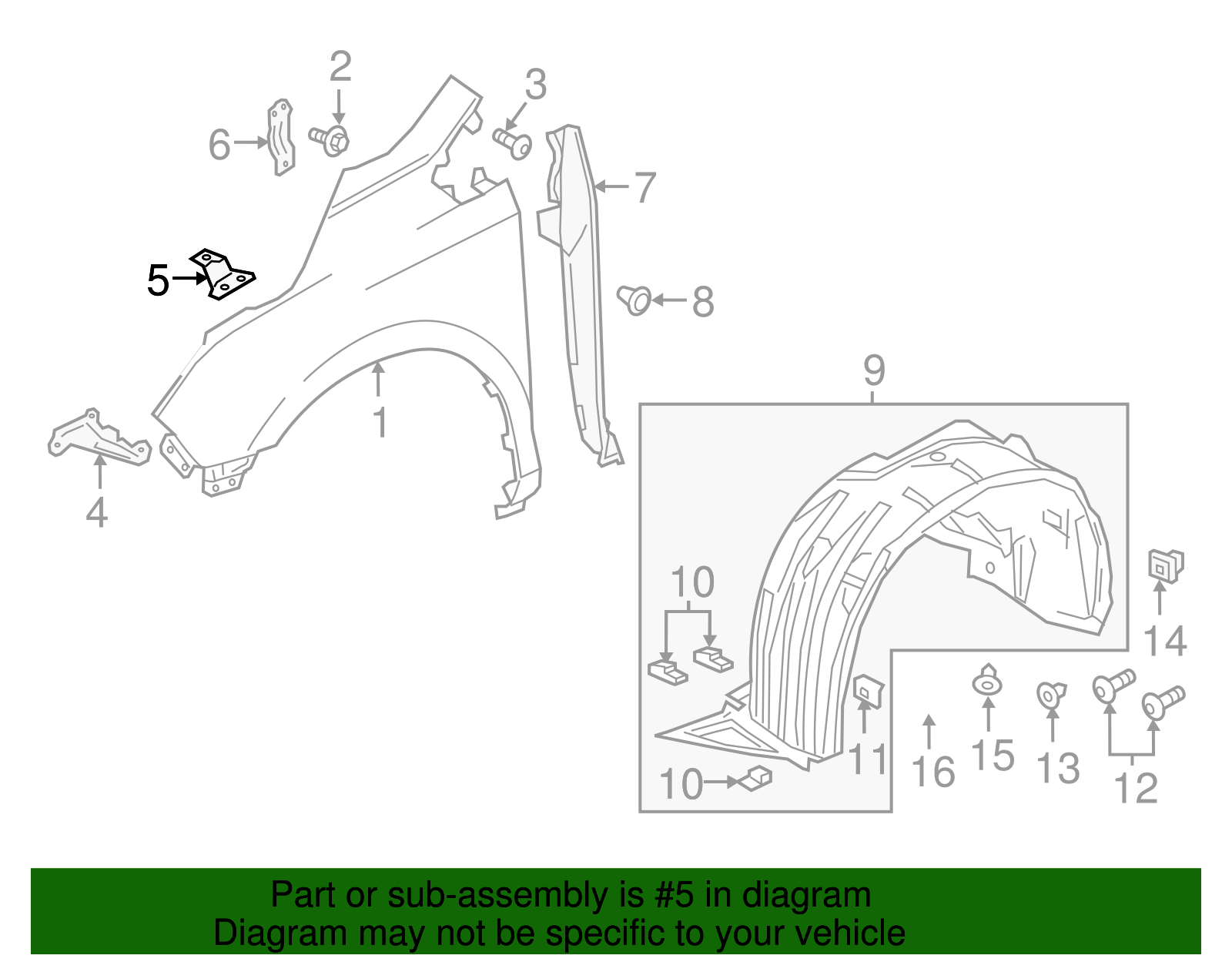 60262-THR-A00ZZ - Fender Bracket 2018-2024 Honda Odyssey | AutoNation Parts