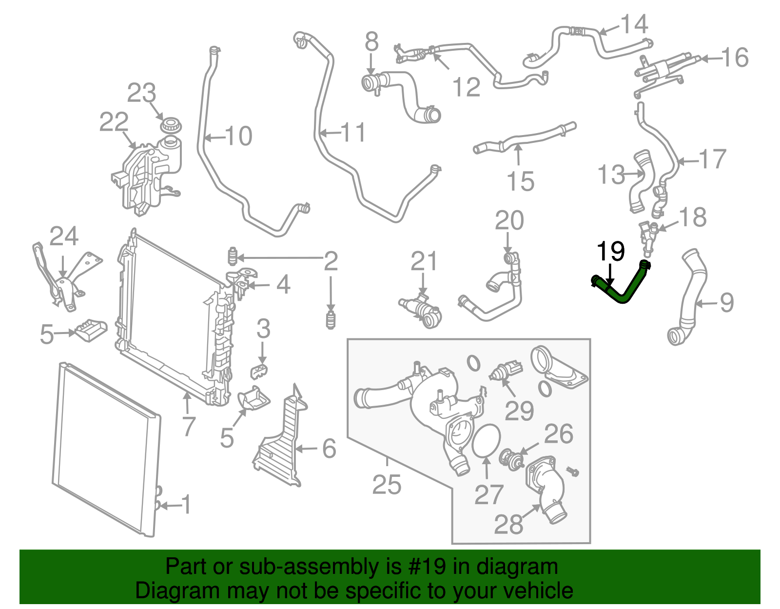 2006-2009 Land Rover Range Rover Coolant Hose PCH501920 | JaguarParts.com